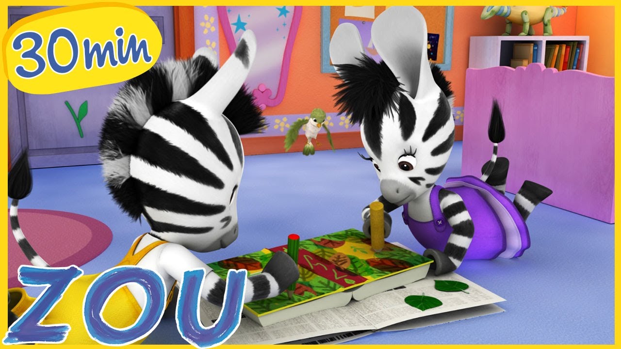 Zou compilazione in italiano 🦓 Il collage di fiori e foglie di Zou 🌳 ...