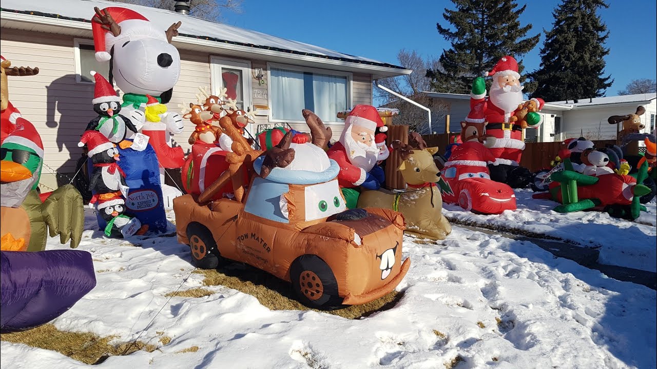 Massive Christmas Inflatable Display - YouTube