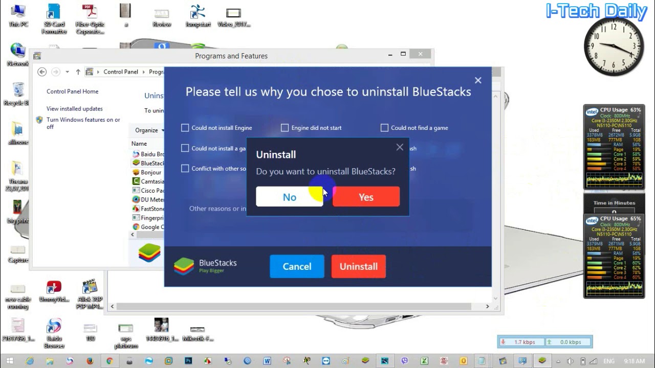 How to uninstall delete bluestack from your computer-Full? - YouTube