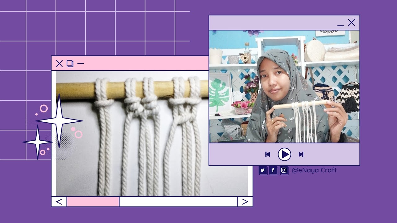 Mengenal Seni Macrame: Simpul-simpul dasar dalam Macrame Part 1 - YouTube