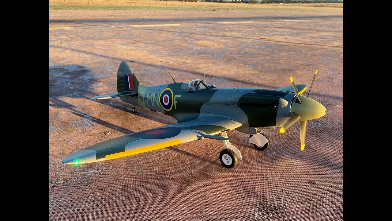 E-Flite Mk14 1200mm Spitfire Flight and Review - YouTube