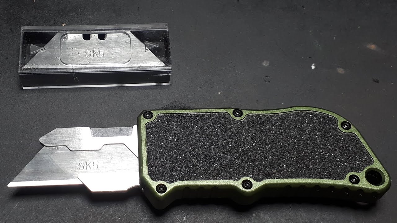 OTF automatic knife SK5 blade box cutter EDC utility generic Aliexpress ...