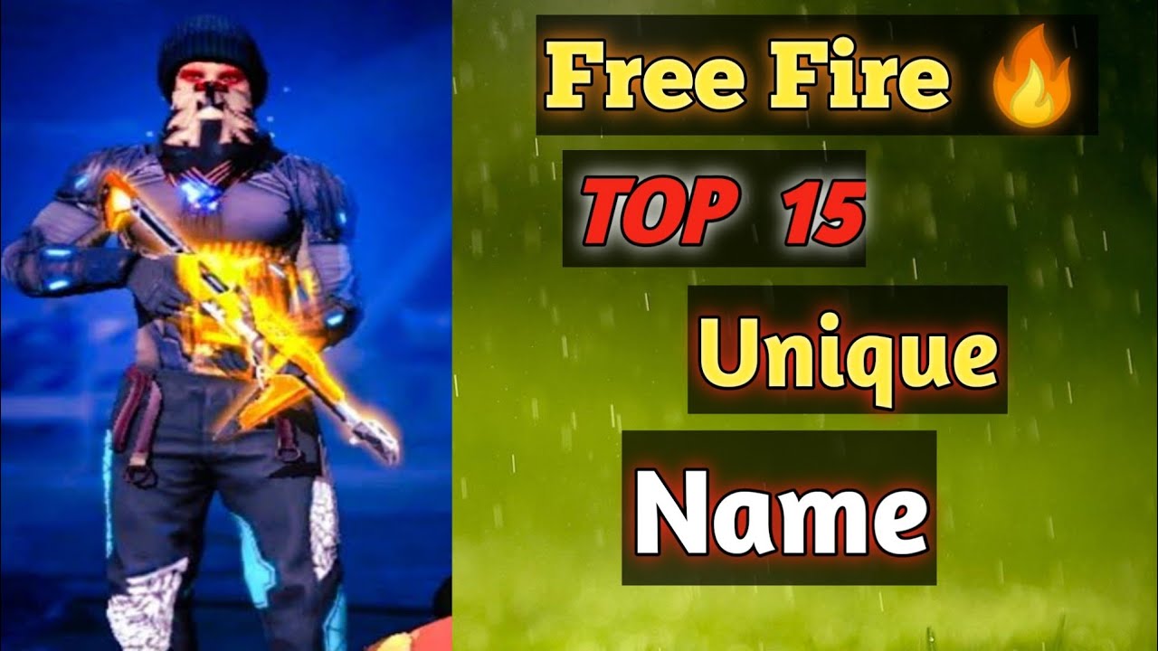 Top 15 Name for Free Fire 🔥/Unique name Free Fire/nickname Free Fire ...