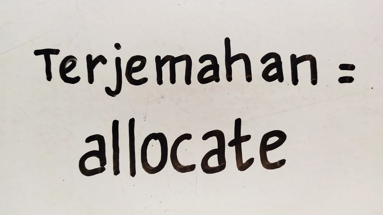 Translate allocate - YouTube