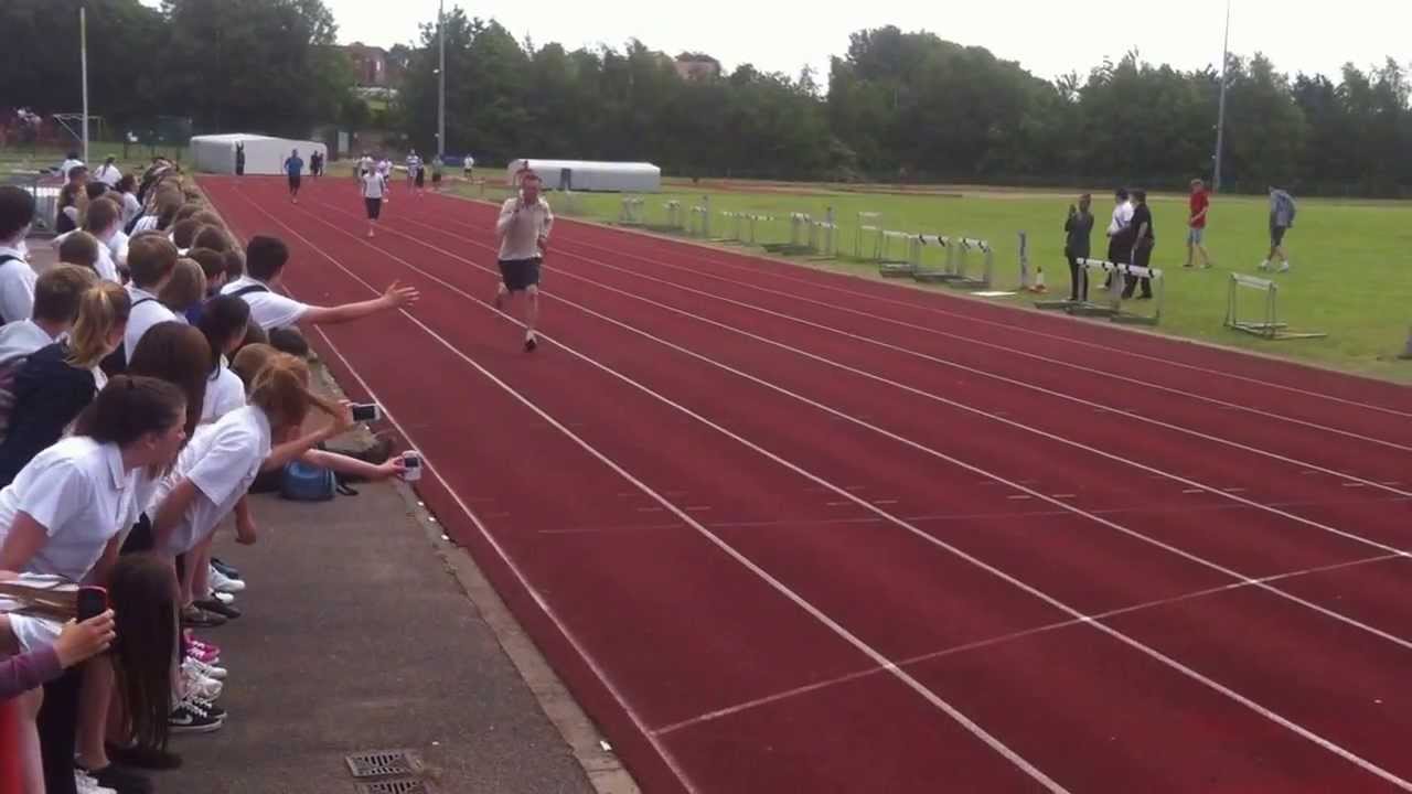 The Hemel Hempstead School's Sports Day Staff Relay Race - YouTube