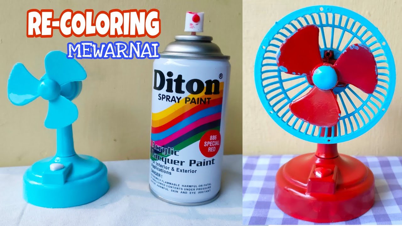 RECOLORING MINI FAN TOYS - MENCAT KIPAS MINI - YouTube