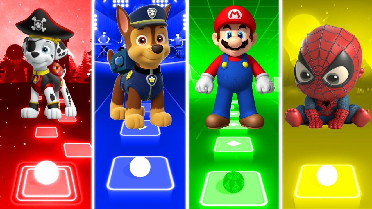 PAW Patrol Marshall Vs PAW Patrol Chase Vs Super Mario Vs Baby ...