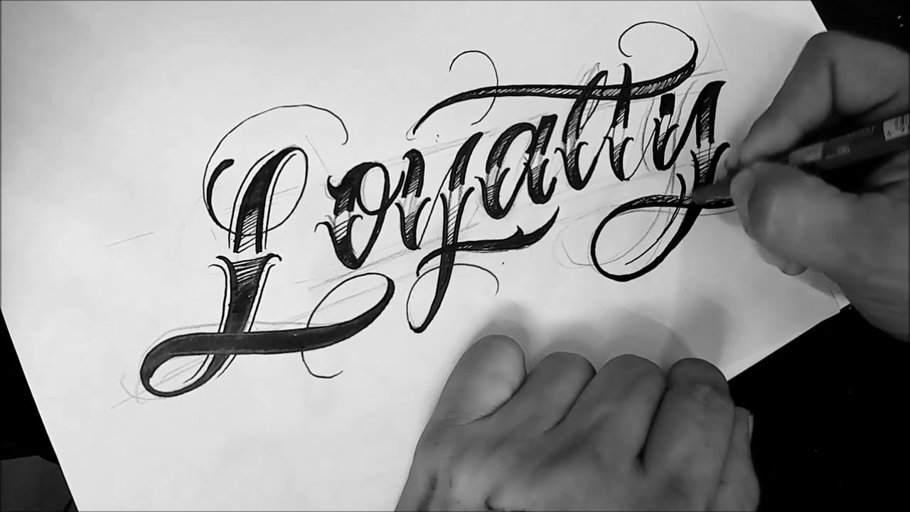 como hacer letras para tatuar loyalty / chicano lettering /letras ...