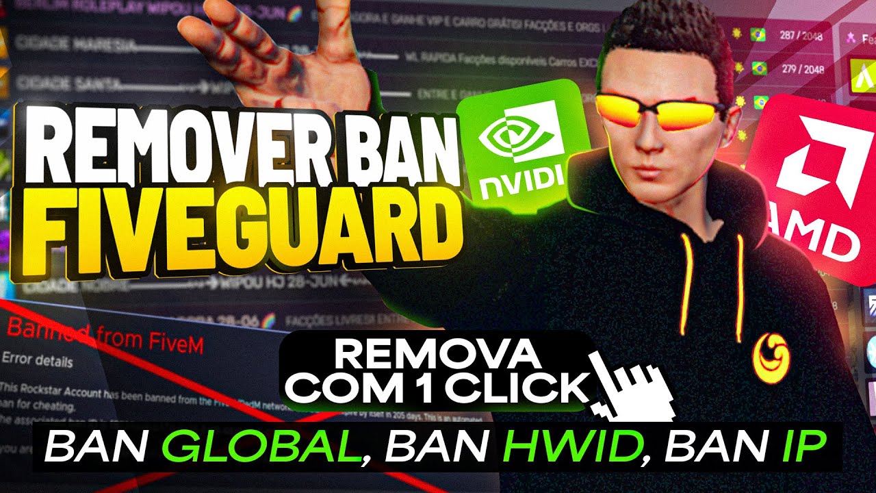 COMO REMOVER BAN DE FIVEGUARD RÁPIDO E FÁCIL COM 1 CLICK NO FIVEM - YouTube