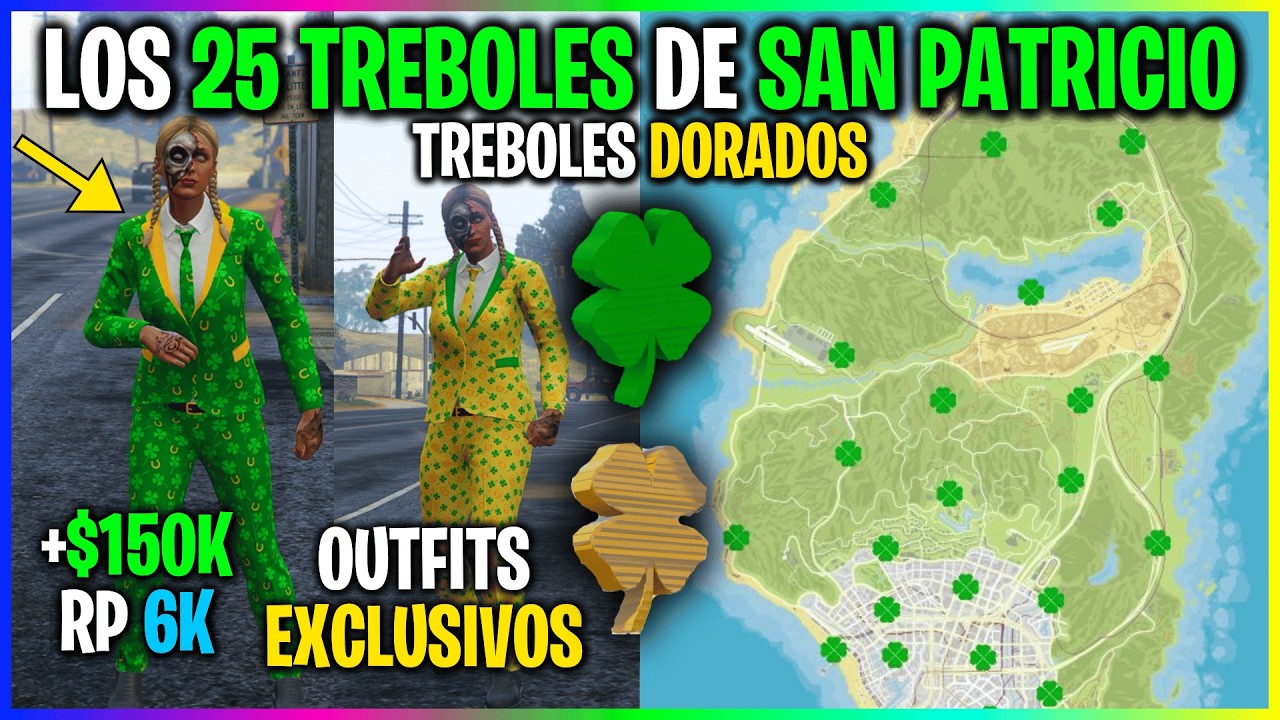 Las 25 UBICACIONES de los TREBOLES del EVENTO de SAN PATRICIO ...