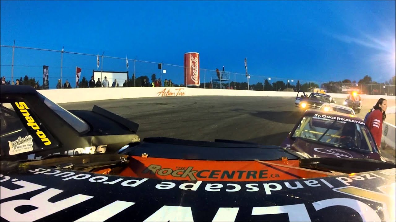 Barrie Speedway - July 5, 2014 - Pure Stock Feature Rear View - YouTube