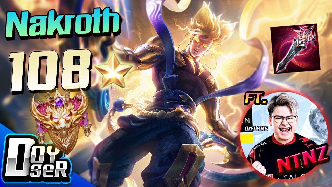 RoV:Nakroth สายดาบคอน 108 ดาว ft.NTNz - YouTube