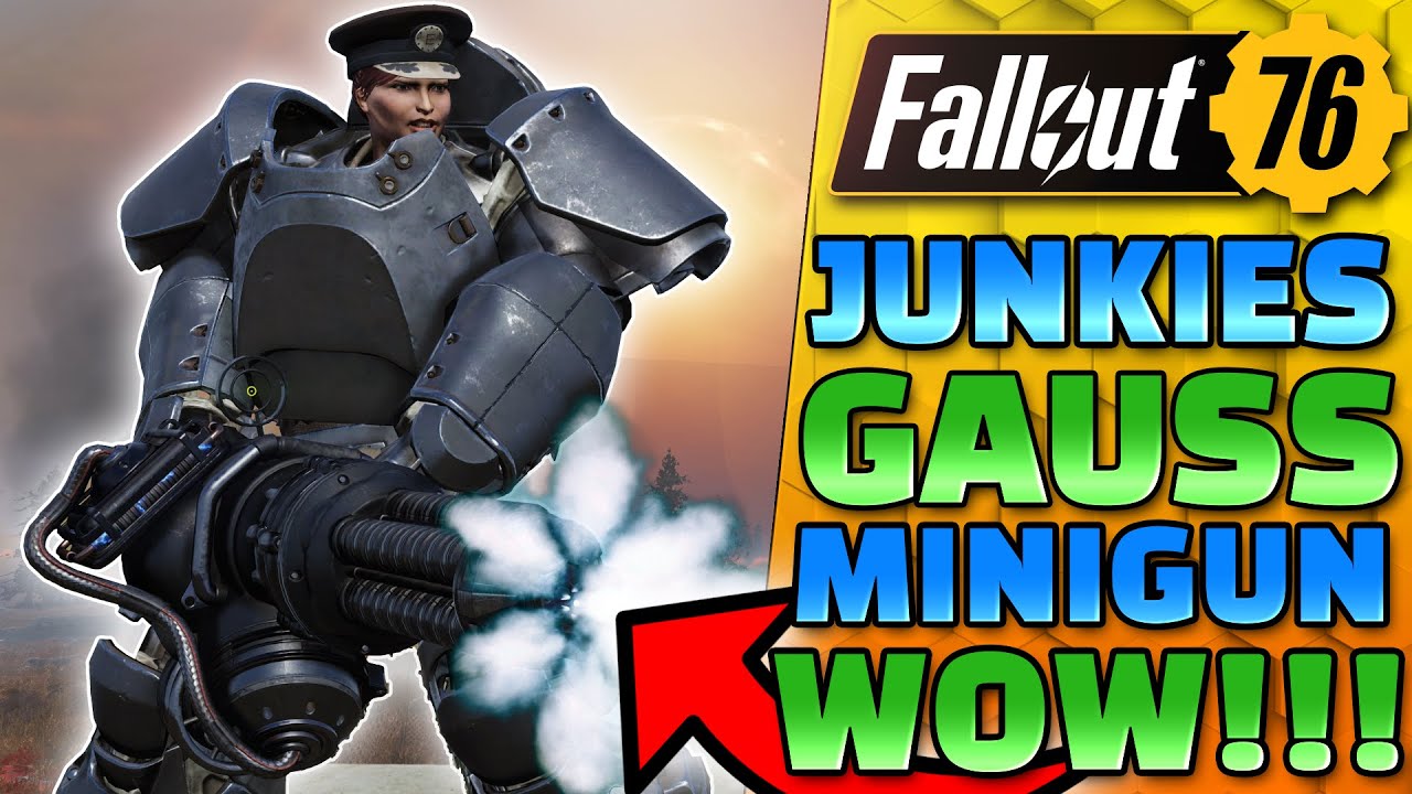 Most EXPENSIVE GUN in Fallout 76! - Junkies GAUSS MINIGUN T-65 Tank ...
