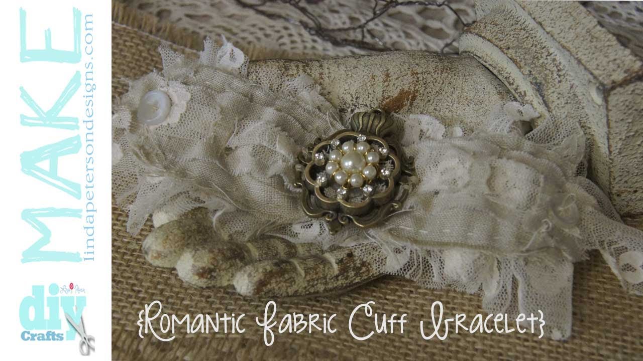 Easy to sew romantic lace cuff bracelet - YouTube