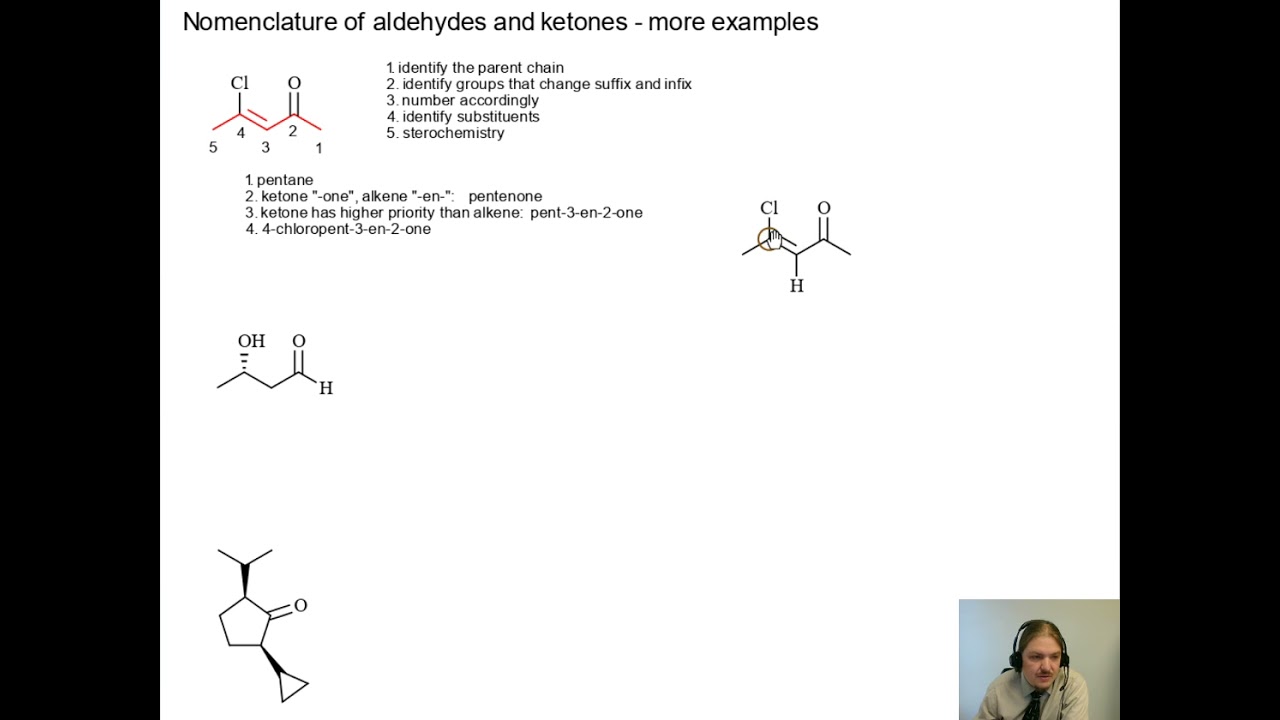 Nomenclature of Ketones and Aldehydes: More Examples - YouTube