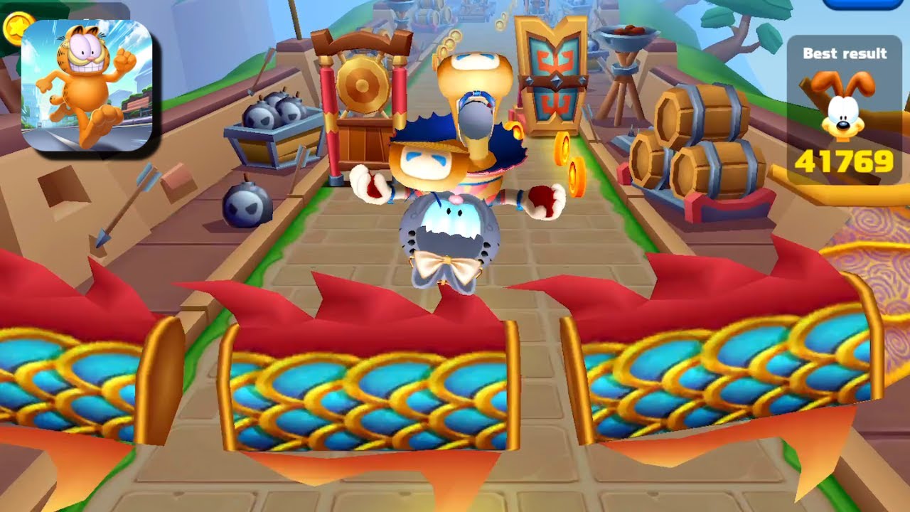 Garfield Rush 🐈 Play w/ Garfield, Odie or Nermal! Endless running Game ...