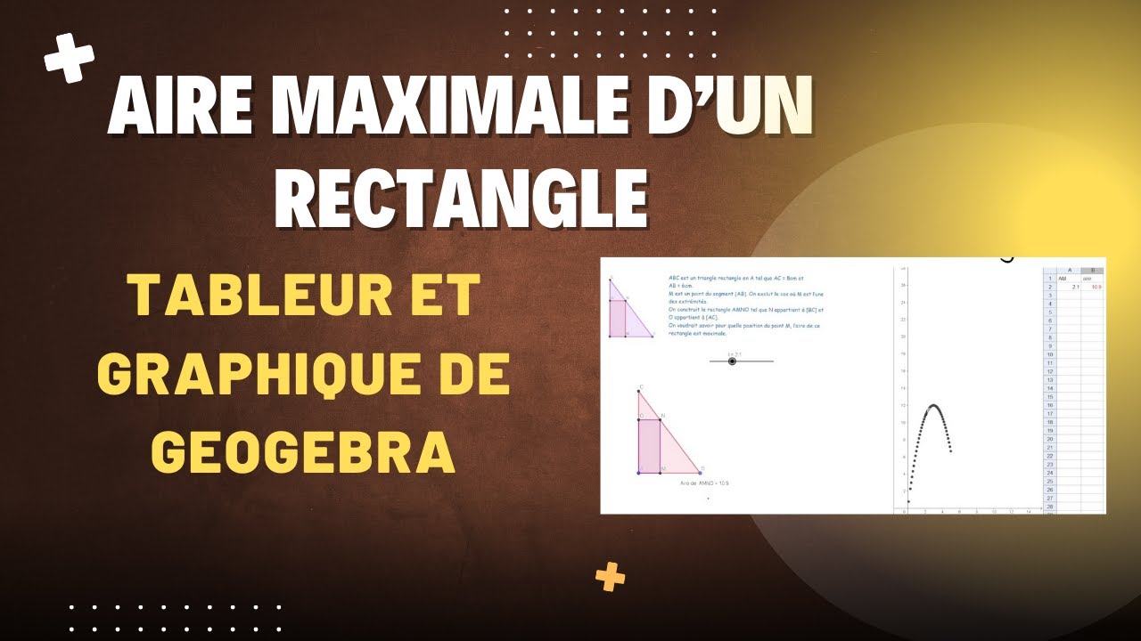 Notion de fonction - Aire maximale d'un rectangle - YouTube