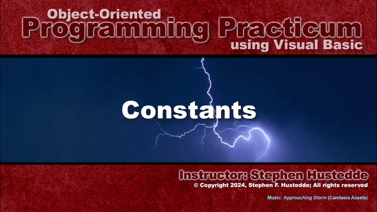 OOP Programming (VB) - 02M - Constants - YouTube
