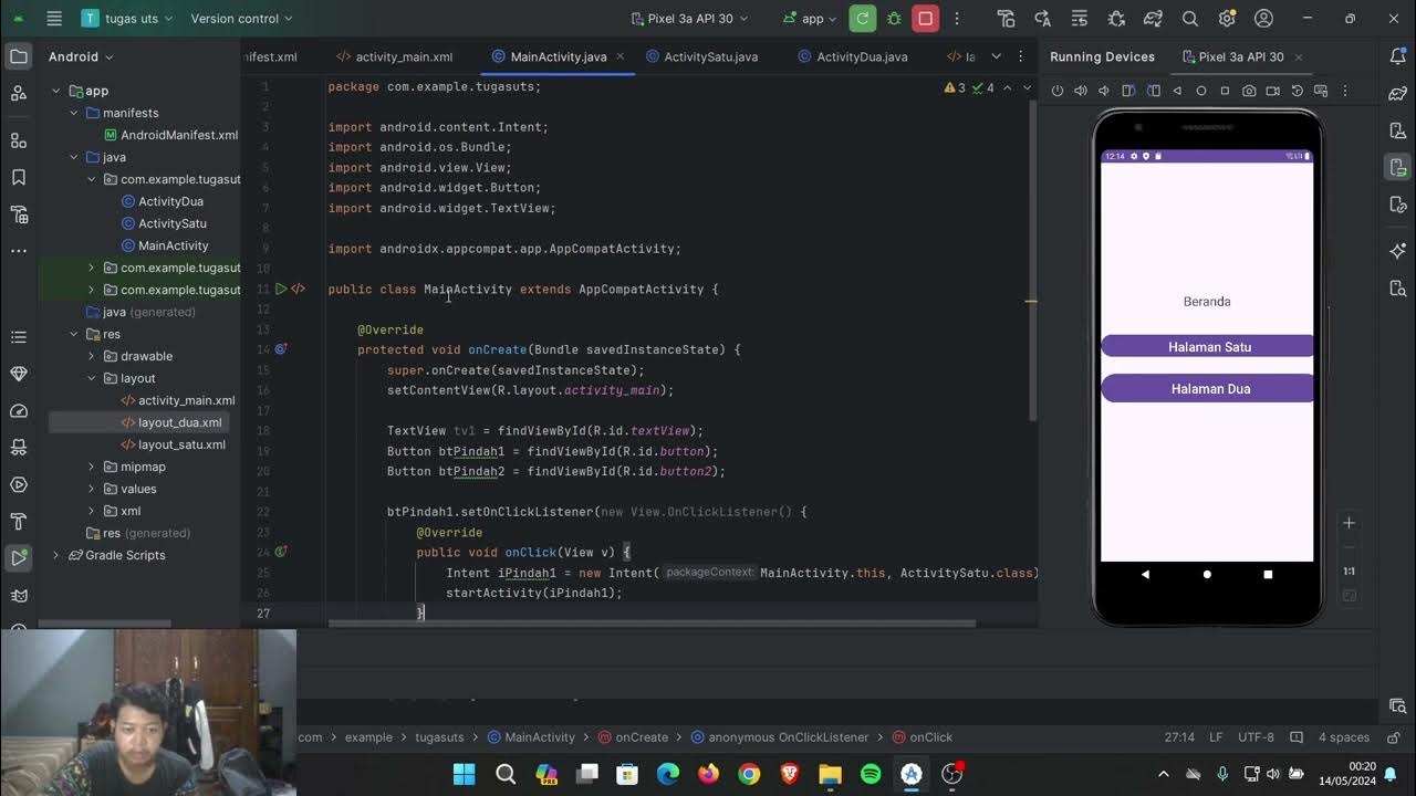 Intent Activity | Android Studio - YouTube