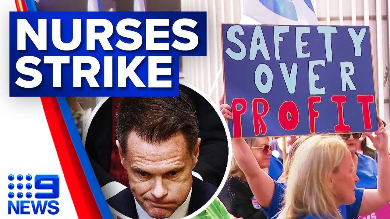 Nurses and midwives walk off jobs in demand of fairer pay | 9 News ...