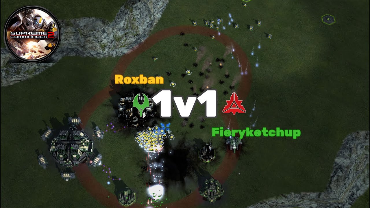 4K Supreme Commander 2: 1v1 [Aeon] Roxban vs [CYB] FieryKetchup Map ...