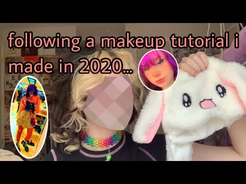 following a makeup tutorial i made in 2020… (“alt kid” style) - YouTube