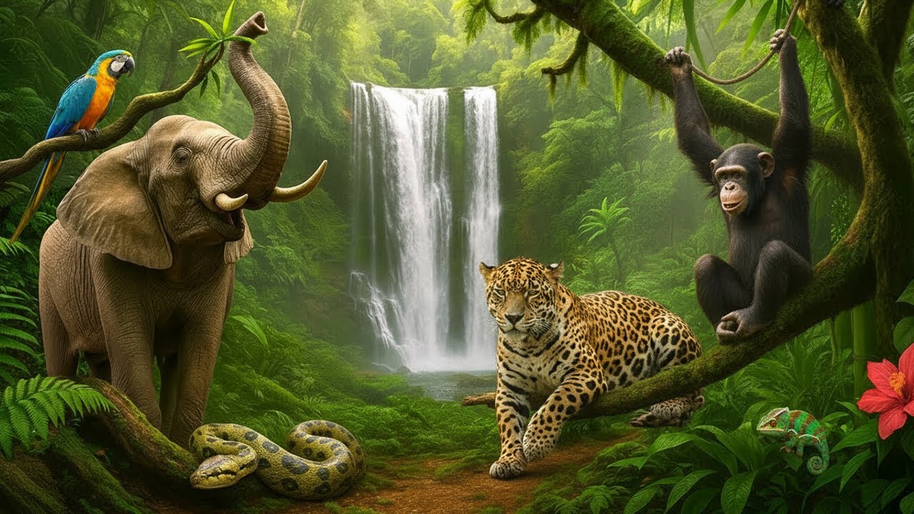 JUNGLE ANIMAL DISCOVERY / 60FPS 4K ULTRA HD #4K #ANIMALS - YouTube