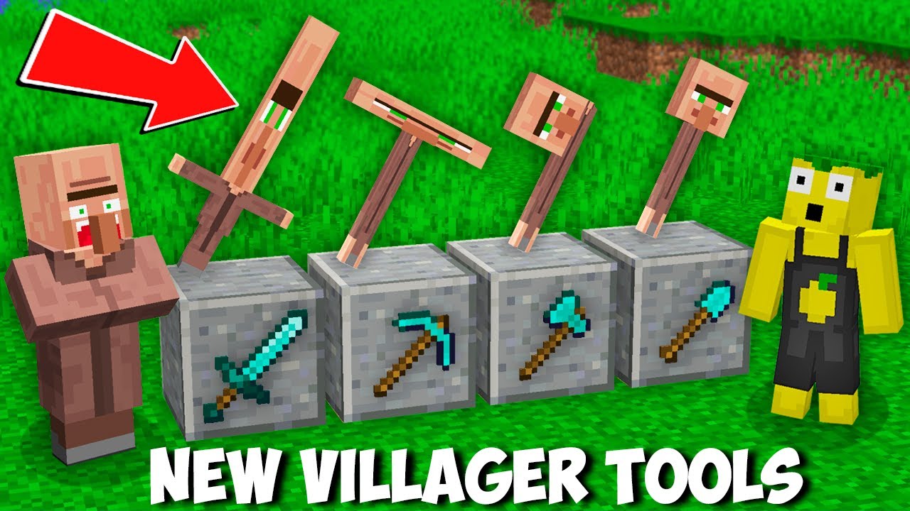 What if YOU USE ONLY THESE VILLAGER TOOLS in Minecraft ? NEW SECRET ...