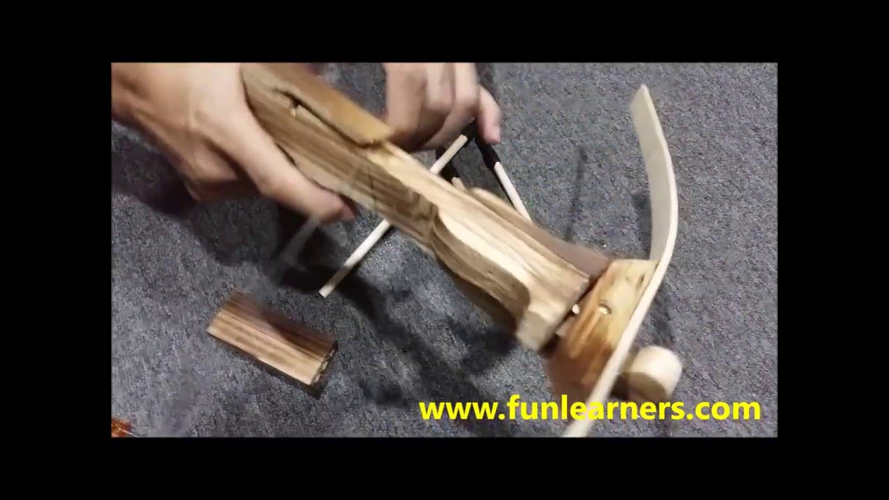 DIY wooden crossbow - YouTube