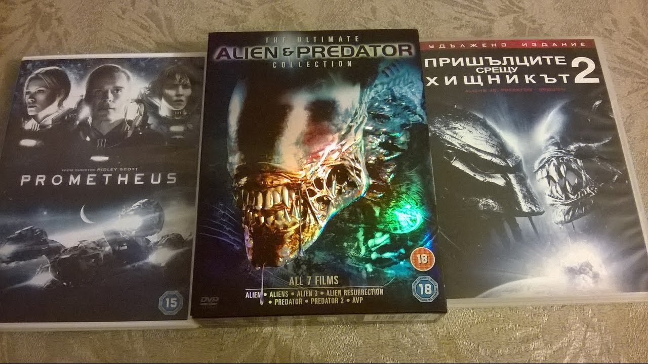 Alien And Predator Cinematic Universe DVD/Blu-ray Collection - YouTube