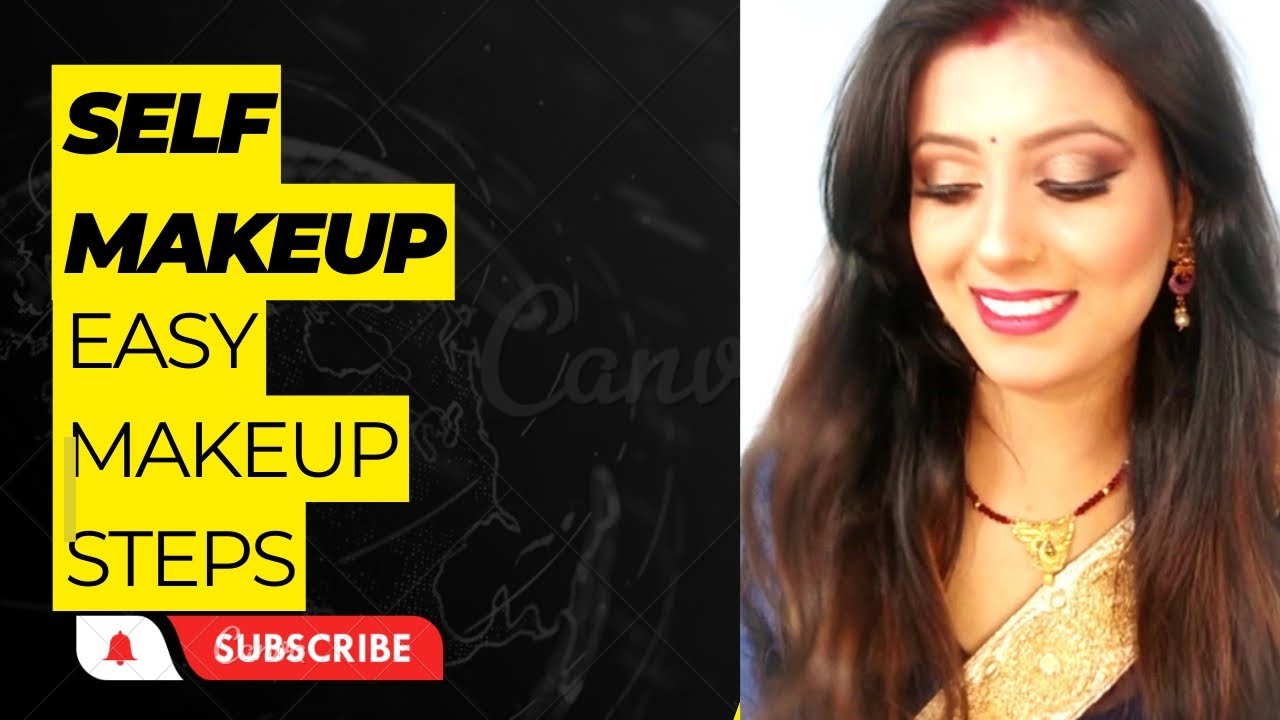 Self makeup tutorial| self party makeup for beginners| self glam makeup ...