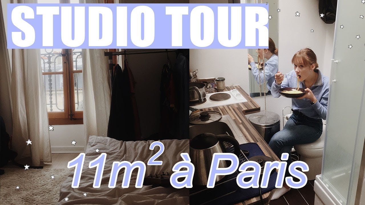 STUDIO TOUR : 11m2 à Paris ( étudiant vibes) - YouTube