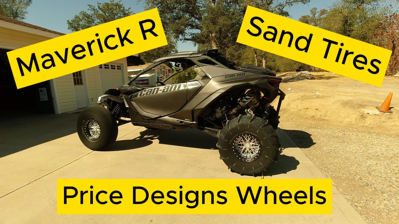 Maverick R gets Sand Tires and Price Design Wheels - YouTube