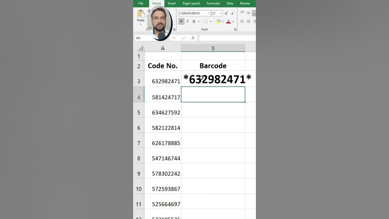 Convert Numbers into Barcode in Excel | By Amol Gulekar #excelinhindi #excellearning - YouTube