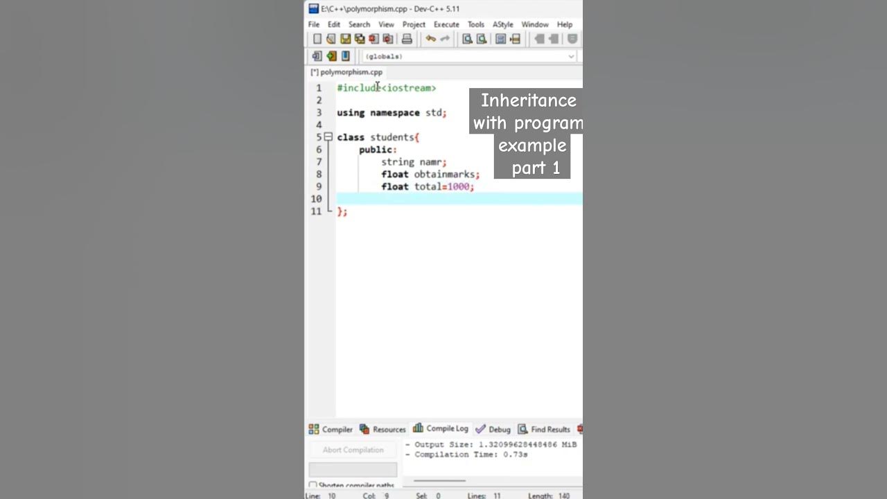 Inheritance Part 1 Viralshorts2023 Whatisinheritance Class Objectorientedprogramming Youtube