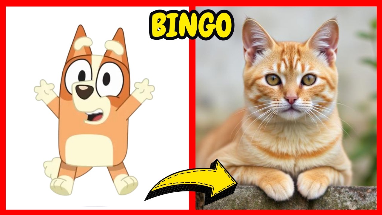What If BLUEY Characters Were CATS?!🐱🐈 ~ And Their Favourite Disney ...