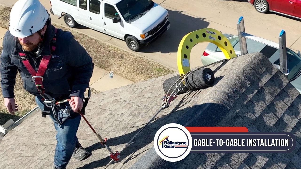 Gable to Gable Installation of Ballantyne Gear Eveook Fall Protection ...