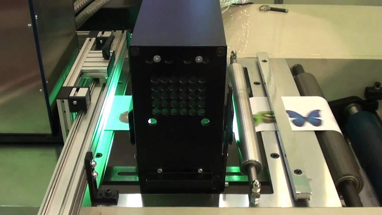 ULTRA-KONICA MINOLTA INK JET LABEL PRINTING MACHINE - YouTube