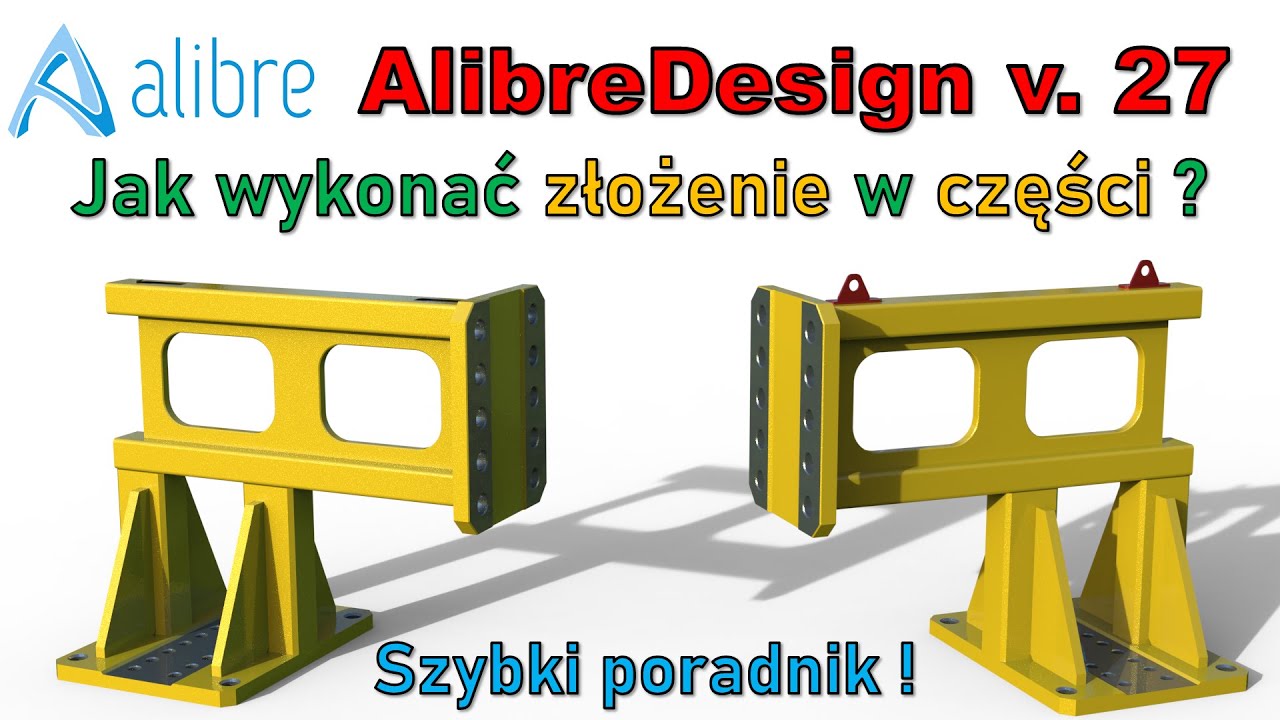 [332] Alibre Design - jak wykonać złożenie w części - operacja logiczna - boolowska | Tutorial ...