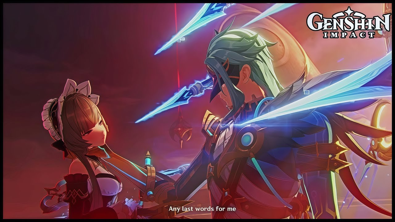 Dottore Stabs Sandrone Death Scene Cinematic Cutscene in Genshin Impact ...