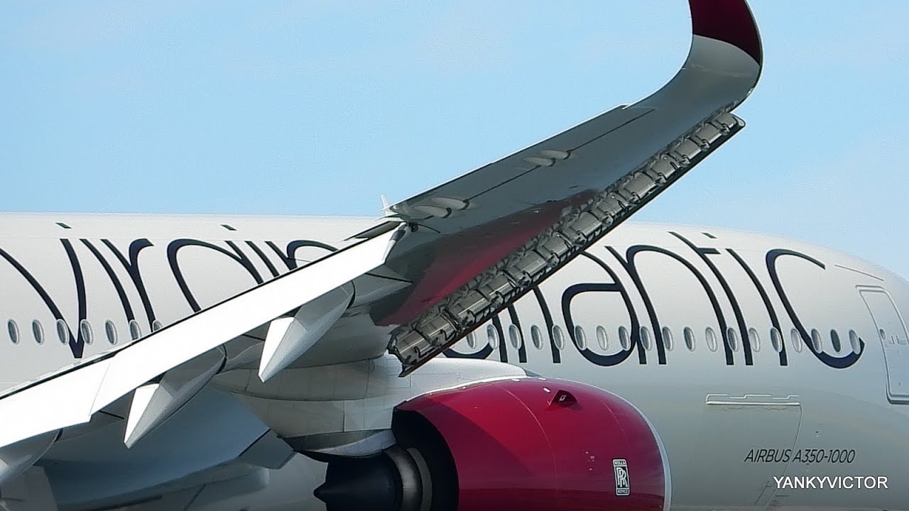 "Beautiful VIRGIN ATLANTIC A350-1000. G-VLUX "RED VELVET" at JFK ...