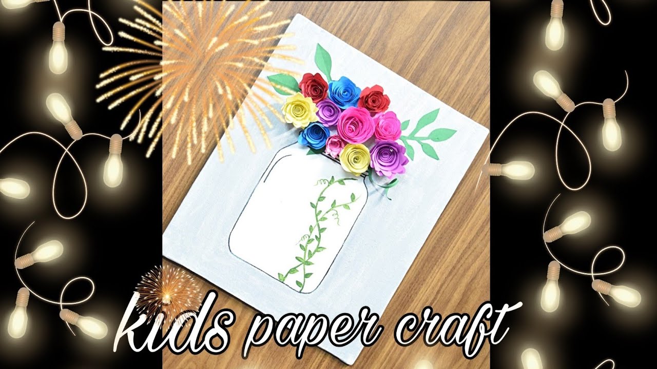Paper craft on canvas - YouTube