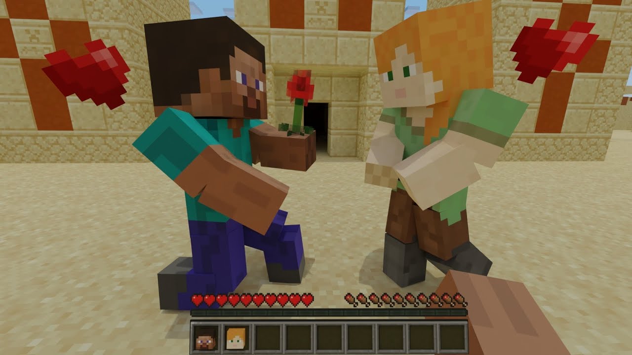 How to Make Steve and Alex Get Married in Minecraft ! - YouTube