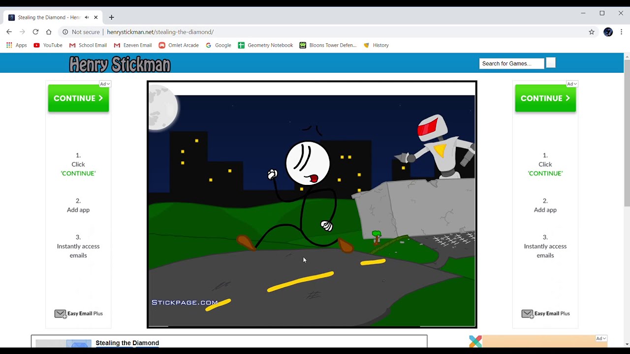Henry Stickman Stealing The Diamond - YouTube