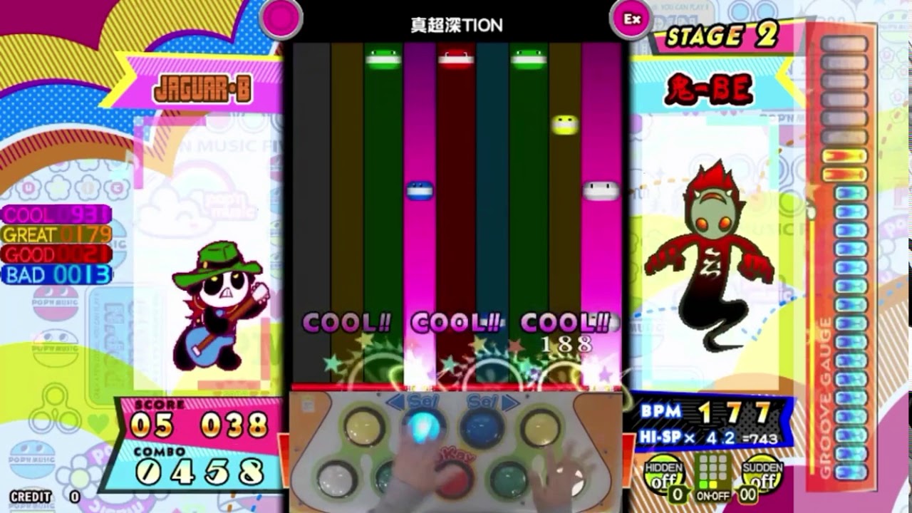[pop’n music peace] 真超深TION UPPER EX - YouTube