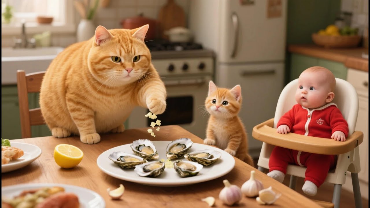 Fat Ginger Cat's Fun Life! Seaside Oyster BBQ & Sweet Moments with Baby ...