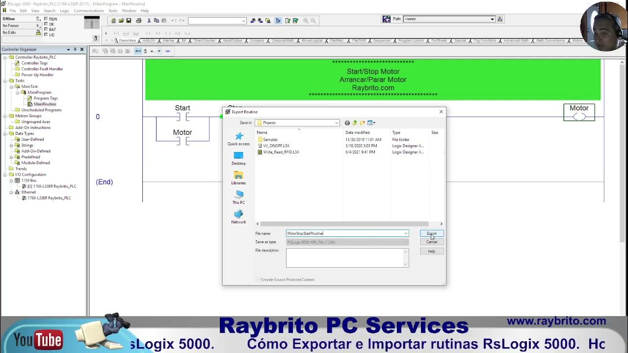 How Export and Import routine using RsLogix 5000, Cómo Exportar e Importar rutinas RsLogix 5000 ...