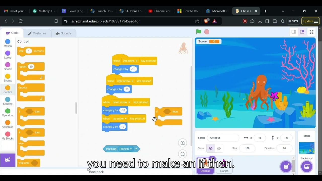 How to make a chase game on scratch - YouTube