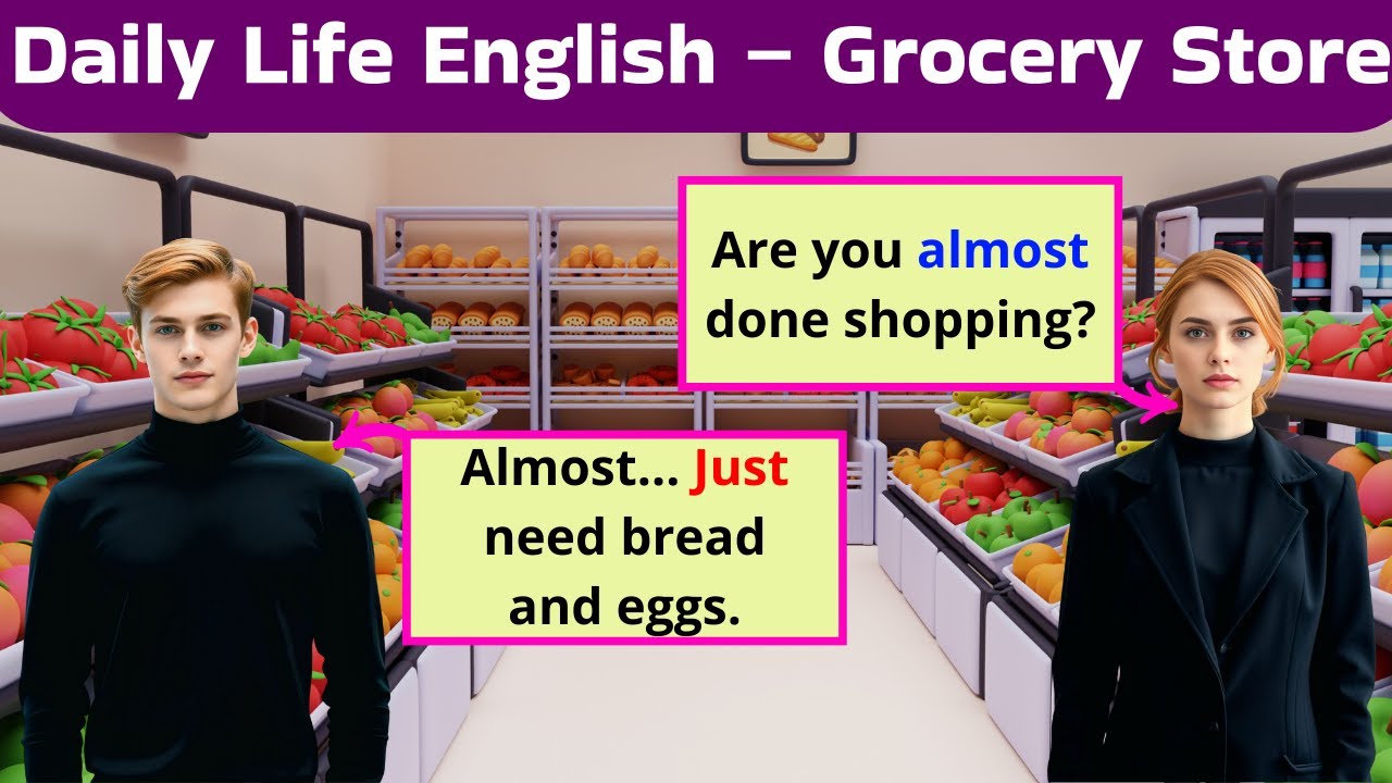 Grocery Store English Conversation | Daily Shopping Phrases for ...