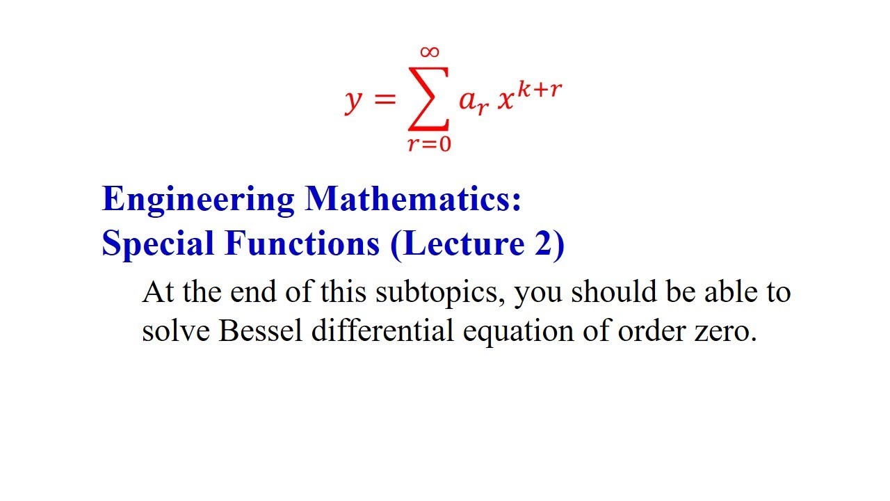 Engineering Mathematics: Special Function (Lecture 2) - YouTube